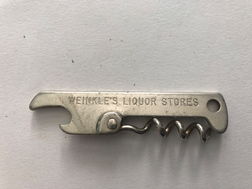 Vintage WEINKLE'S LIQUOR STORES Vaughan Bottle Opener Corkscrew | eBay