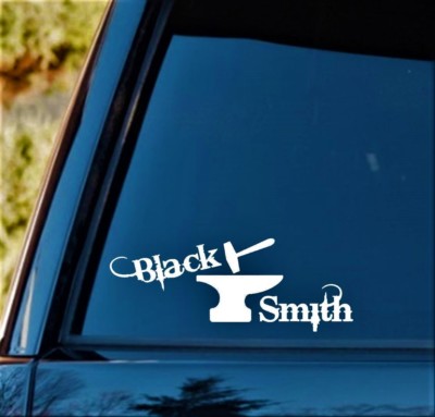 Blacksmith Decal Sticker Metalsmith Farrier Anvil Chisel Horseshoe ...