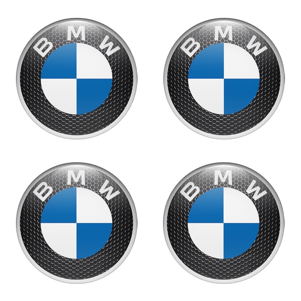 4x BMW Emblem Silicone Self-Adhesive Sticker Badge Wheel Cap Decal | eBay