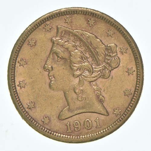 1901-S $5 Liberty Head Gold Half Eagle - U.S. Gold Coin *696 | eBay