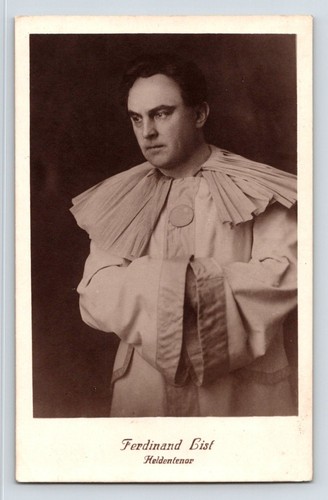 Music: Opera Singer, Ferdinand Frantz, Heldentenor. Unposted Postcard ...