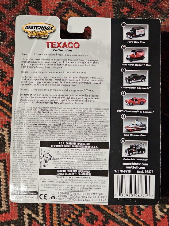 Matchbox Ford Box Van Texaco Collection Diecast Car Toy IN PACKAGE ...