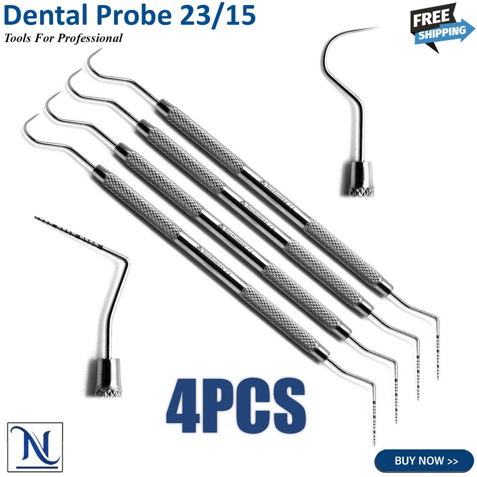 Dental Perio Explorer 23 Probe UNC 15 Color Marking Diagnostic Double ...
