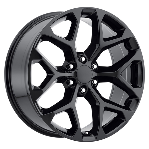 (1) 28" inch Wheel Snowflake Chevy Gmc 28X10+30 6X139.7 (6X5.5) Gloss ...