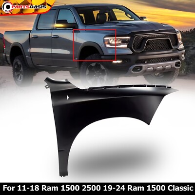 Fender For 11-18 Ram 1500 2500 19-24 Ram 1500 Classic Front RH Primed ...