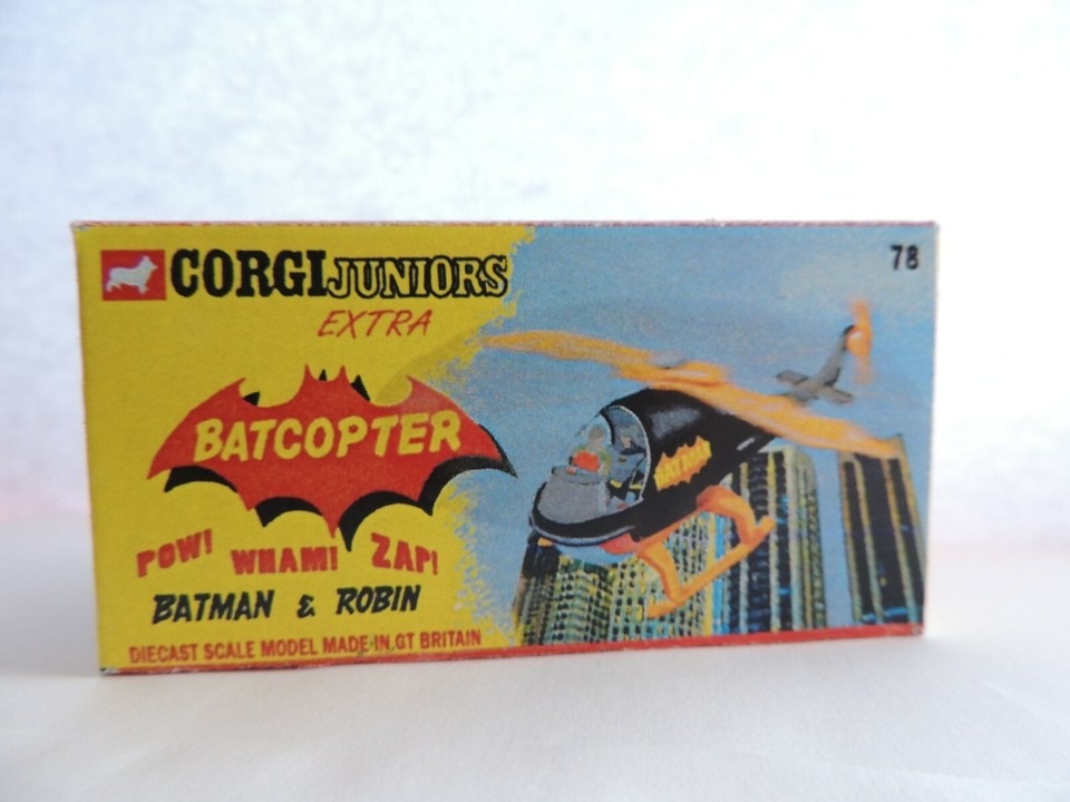 CORGI EMPTY BOX REPRO BATBOAT/ BATMOBILE/ BATCOPTER+ | eBay
