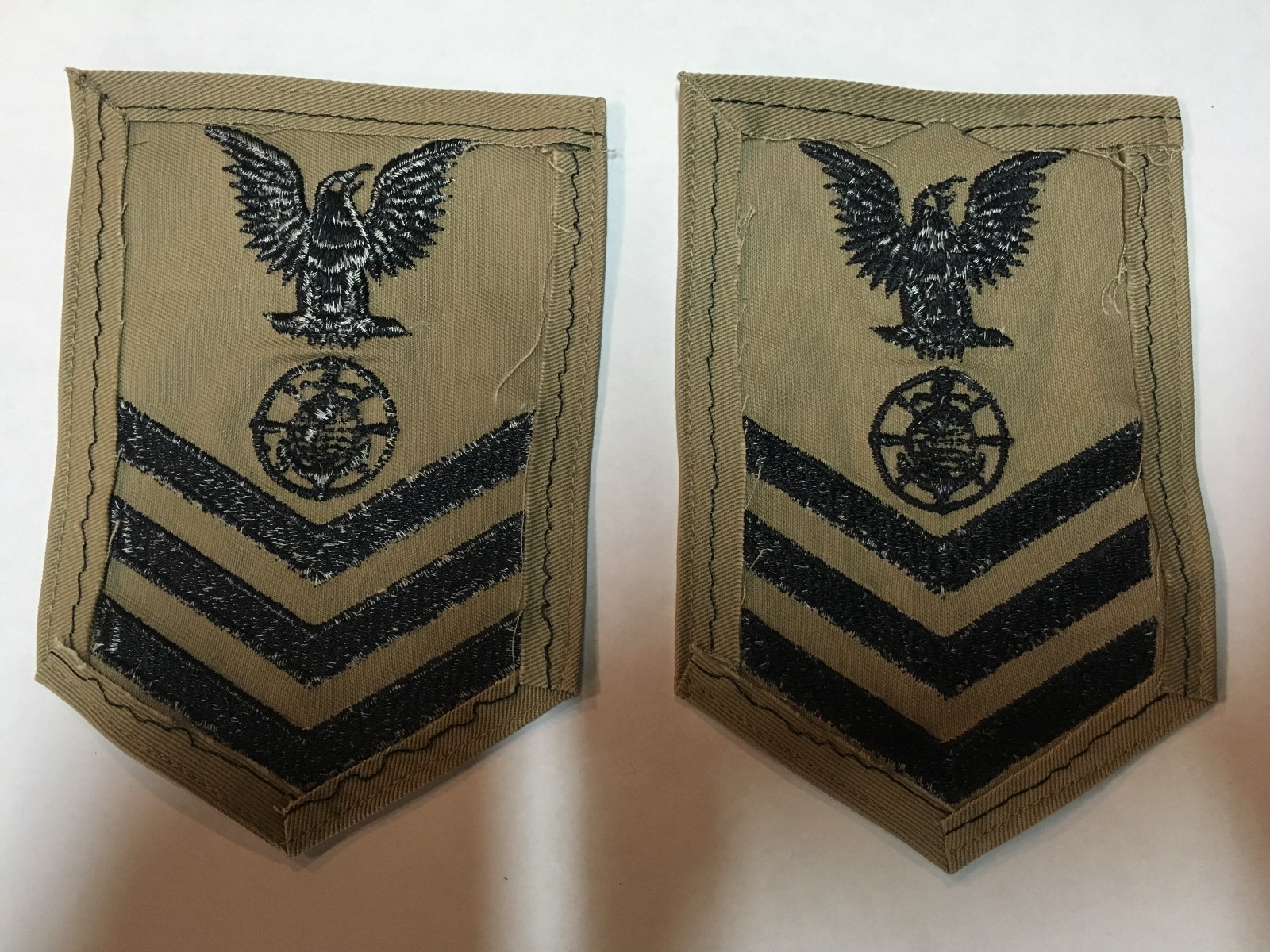 Lot of 2 U.S Navy / USMC Religious Chaplain Rank Patch Petty Officer ...