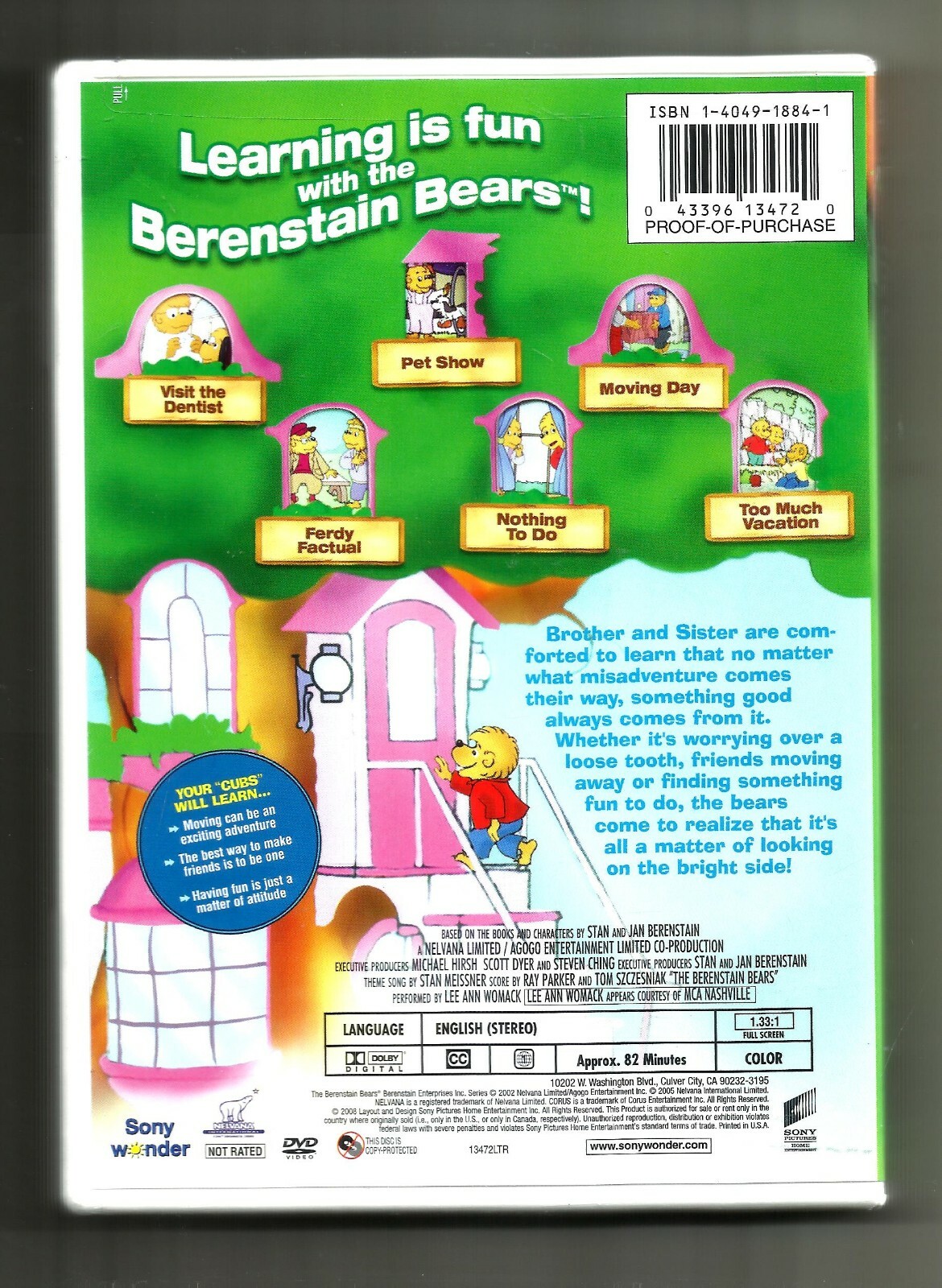 3 THE BERENSTAIN BEARS (2008, 3 DVD) 18 Episodes: Get Organized & More ...