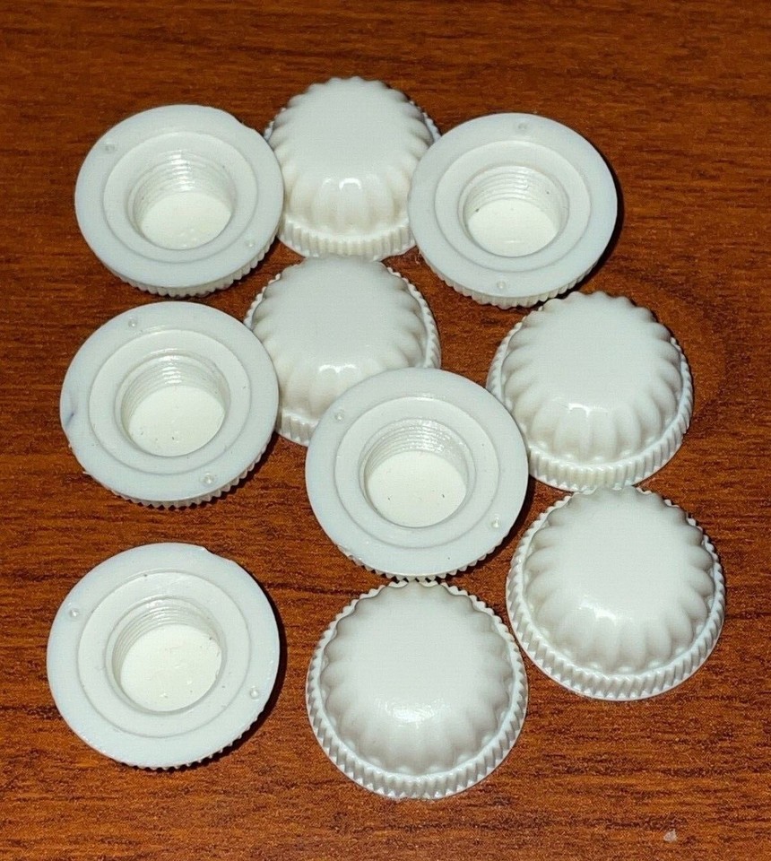 4pcs - White Plastic 1/8IPS (1/8-27) Thread, Lock-Up Caps, lamp finial ...