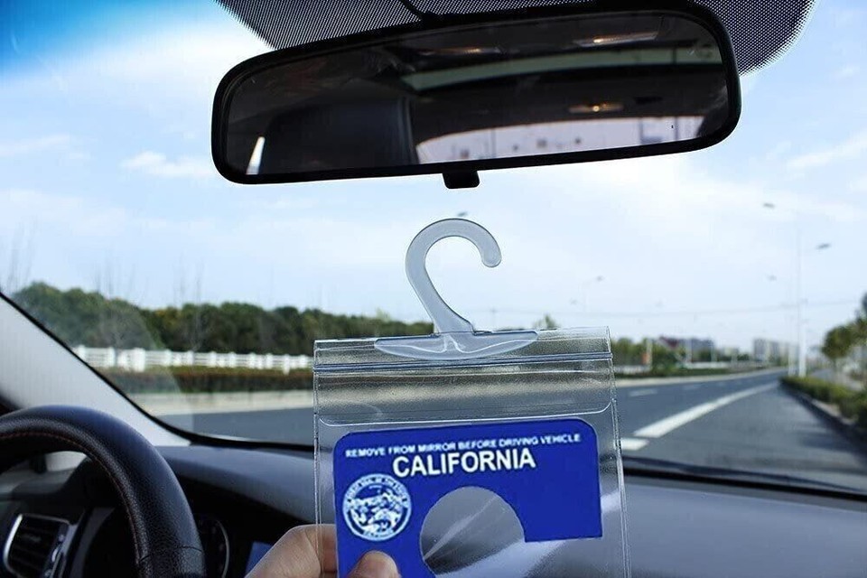 Handicap Placard Holder Disabled Parking Permit Protector Mirror Hang ...
