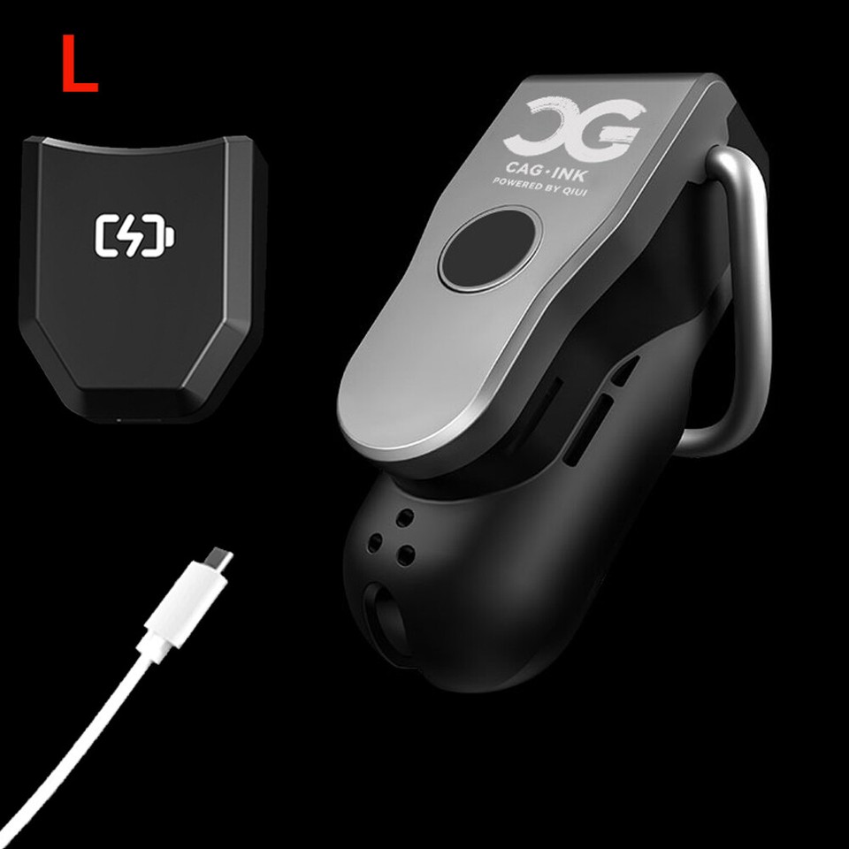 QIUI Bluetooth Male Chastity Device APP Remote Control Cage Ring ...