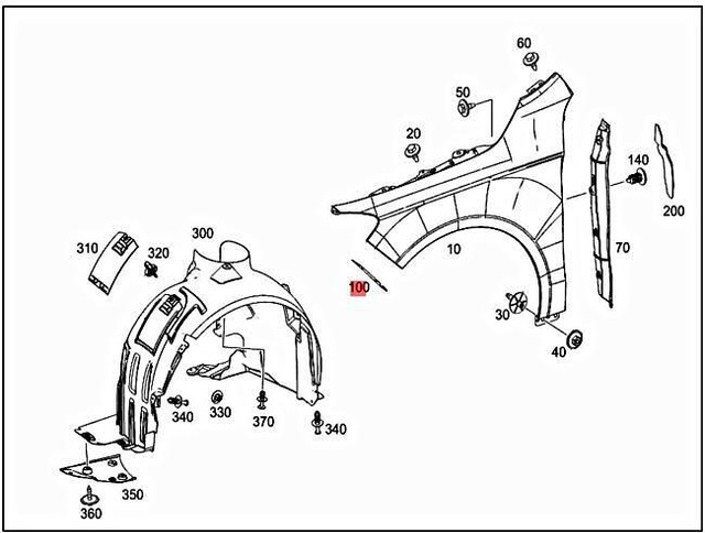 Mercedes-Benz 1178890195 Genuine OEM Fender Front Seal for sale online ...