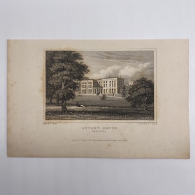 Antique 1831 Amport House Hampshire Engraving Print | eBay