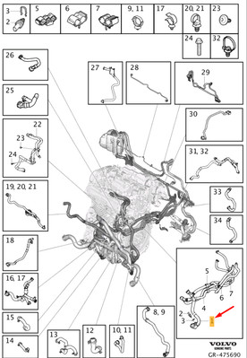 VOLVO S60 MK3 Radiateur et tuyaux de raccordement 32138709 NEUF ...