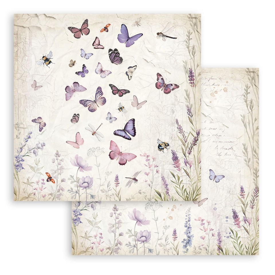 Stamperia Lavender 12" x 12" Double Sided Paper Pad Floral Scrapbooking ...