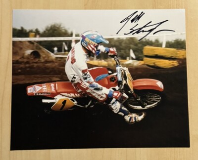 JEFF STANTON HAND SIGNED 8x10 PHOTO AUTOGRAPHED MOTOCROSS BIKER LEGEND ...