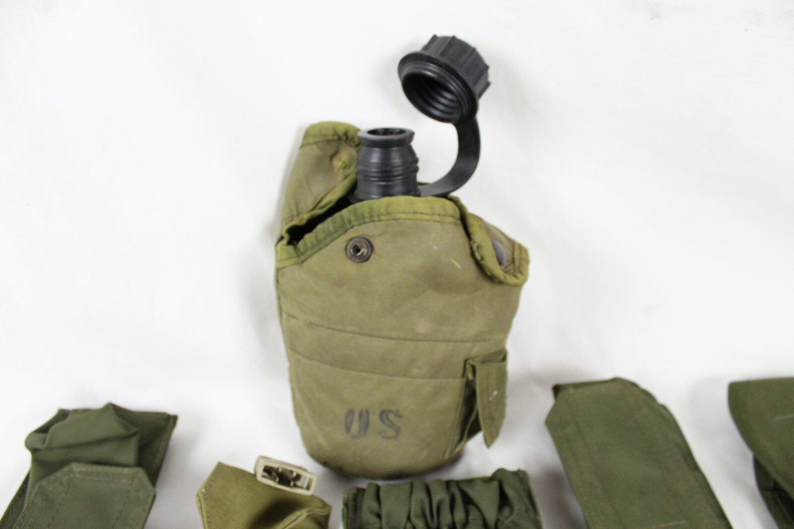 Vintage Tactical Gear Bag Lot Collection Green Black Hawk Canteen Knife ...