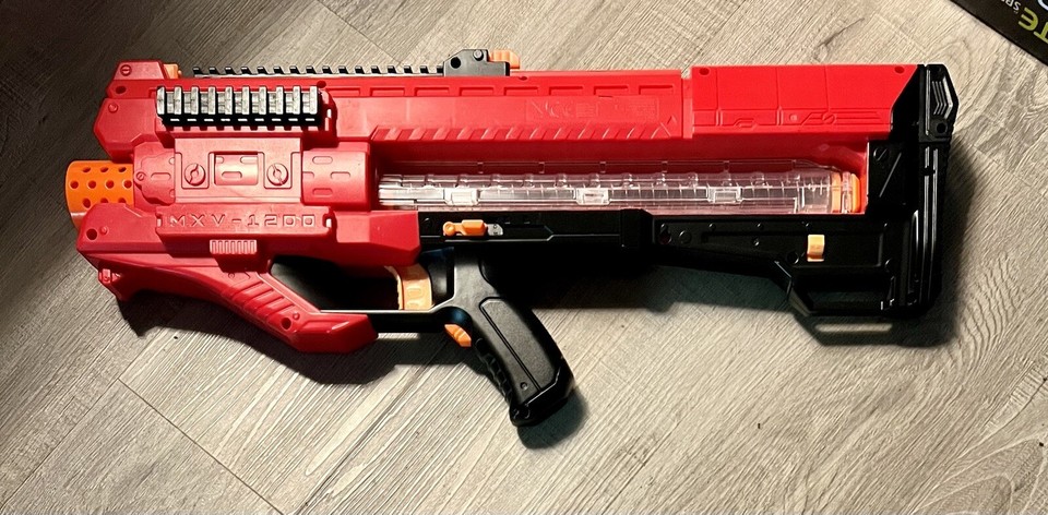 🔥 Nerf Rival ZEUS MXV-1200 Motorized Red Blaster with Magazine, Good Condition | eBay