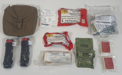 USMC IFAK Loaded First Aid Medical Kit Pouch Coyote Brown MARSOC Recon ...