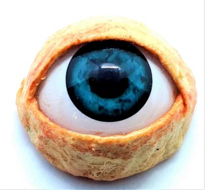 Halloween Prop Realistic Life Size Eye DOT third eye, masks, Teal Blue ...