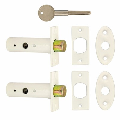 TSS Mortice Rack Bolt 55mm White x2 With Key (TSSRBOX2W) | eBay