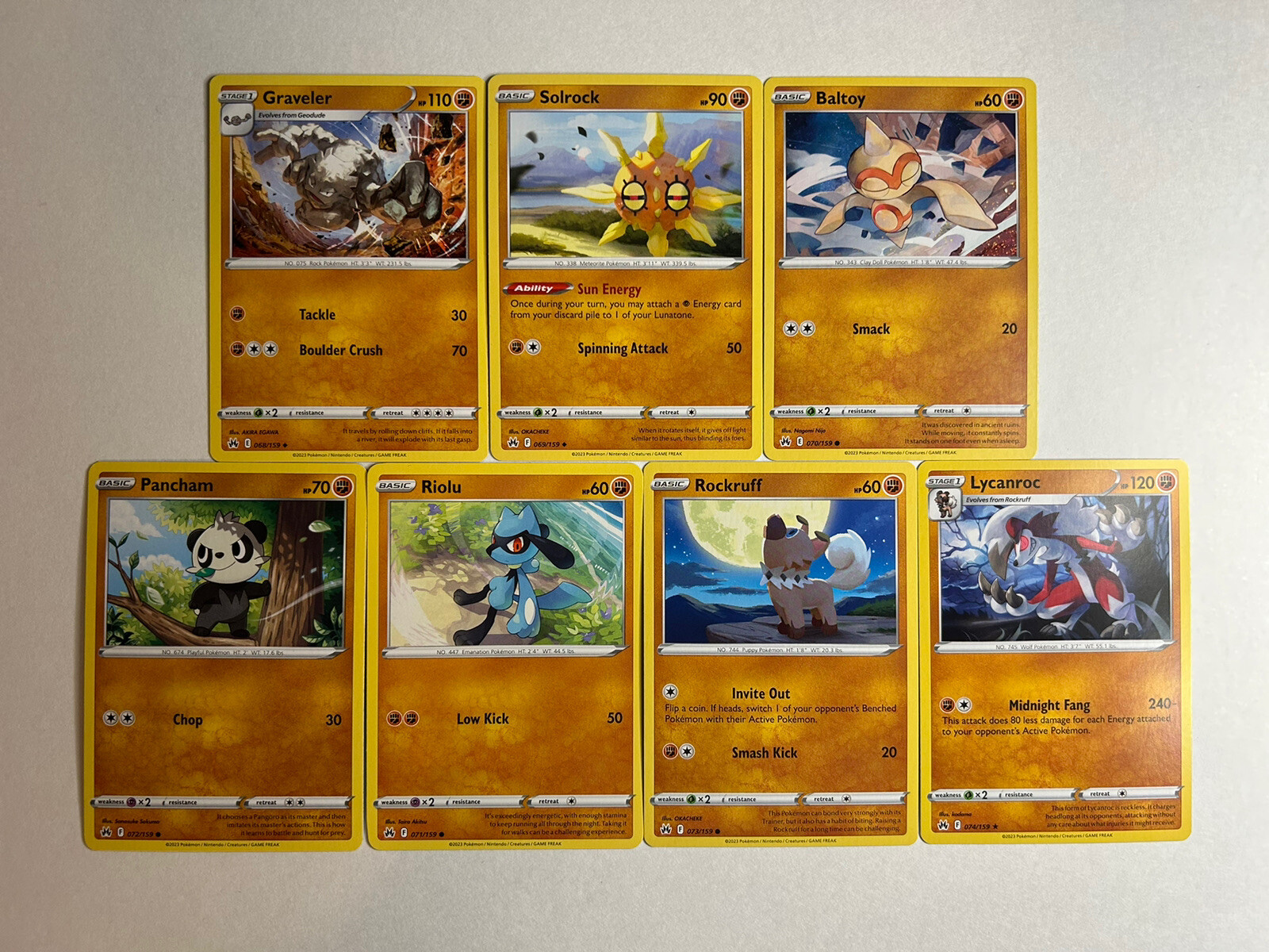Pokémon TCG: Crown Zenith Bulk Lot - 7 Card Count - ALL Fighting ...