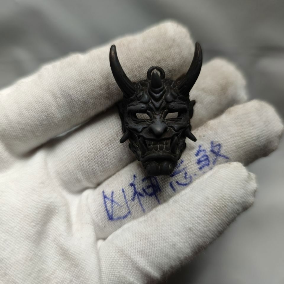 Handmade Japanese Dark Bonjour Ghost Mask Evil Devil Art Long Horned ...