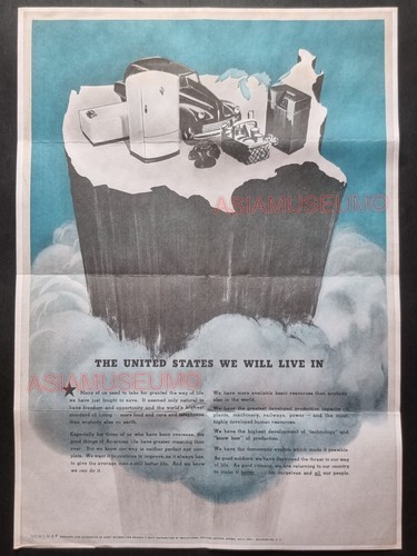 1943 WW2 USA AMERICA CAR FRIDGE TV FOOD MAP TELEPHONE VICTORY ...