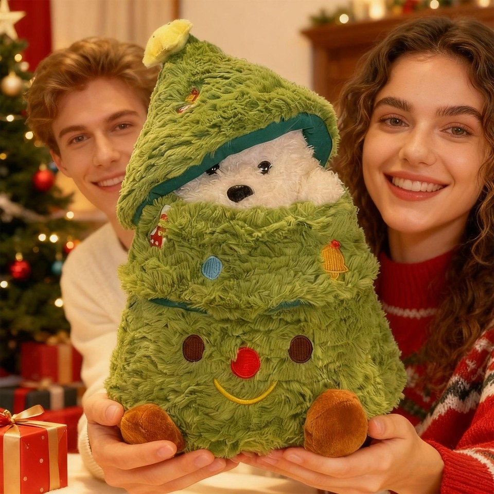 Christmas Gift Puppy Hide Seek Doll Mark Plush Toy Cloth Doll Christmas ...