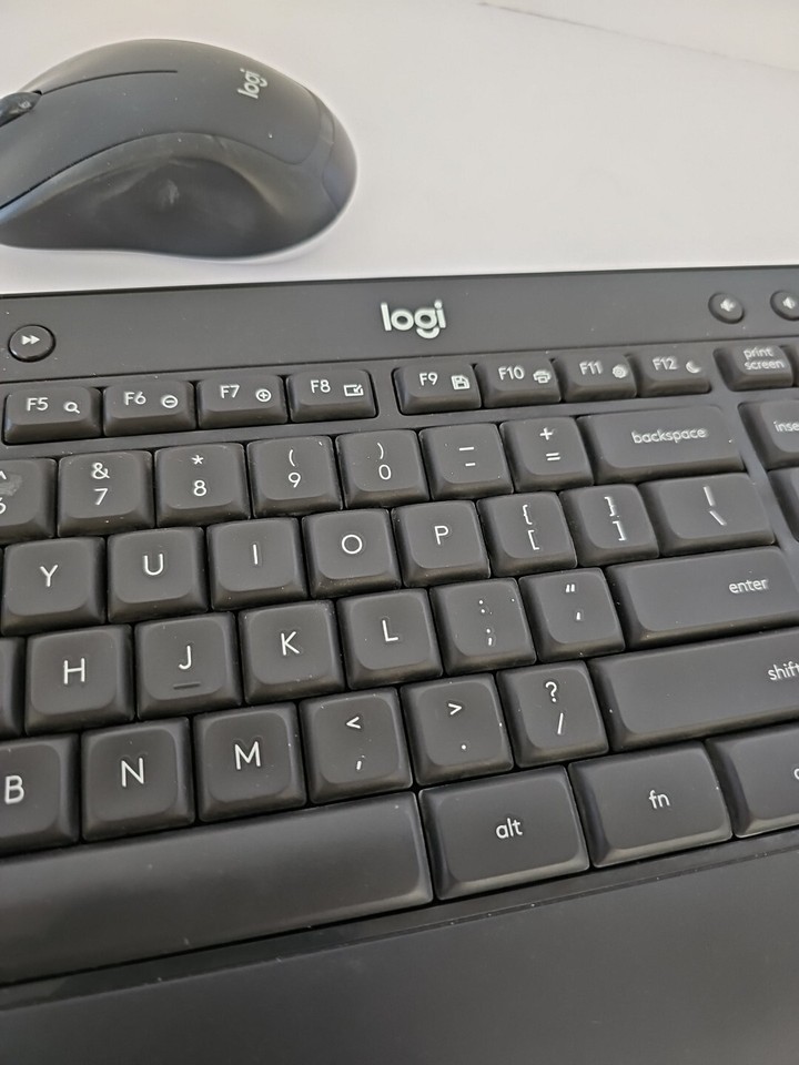 Logitech Logi Wireless Mouse And Full-Size Keyboard Black | eBay