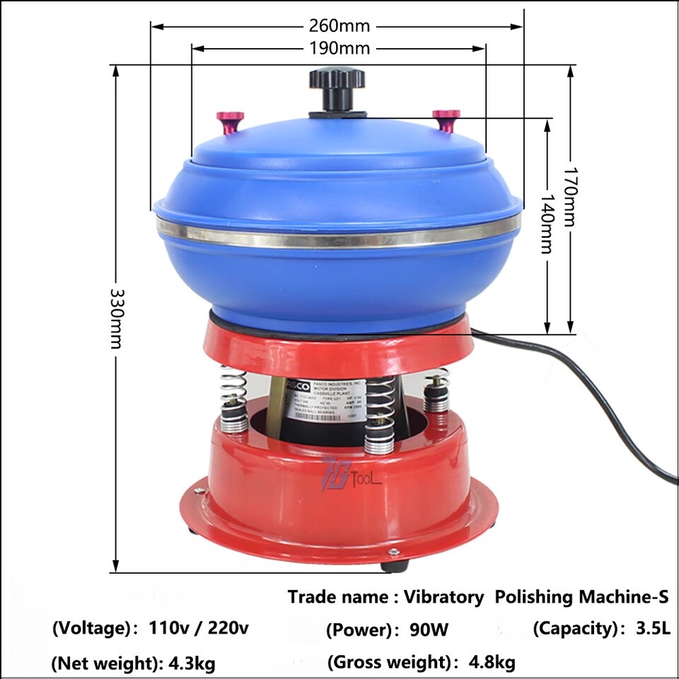 Vibratory Polisher Jewelry Vibrating Tumbler Tumbling Polishing Machine ...