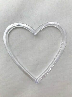 2.5" Clear Plastic Heart Ring Shape Favors Crafts Weddings 12 pcs | eBay