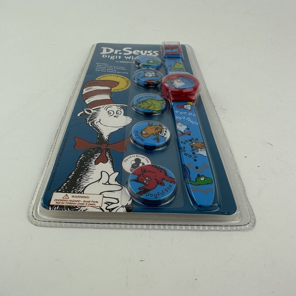 Dr. Seuss Watch Digit Widget 1998 Cat in The Hat Grinch Fun New sealed ...