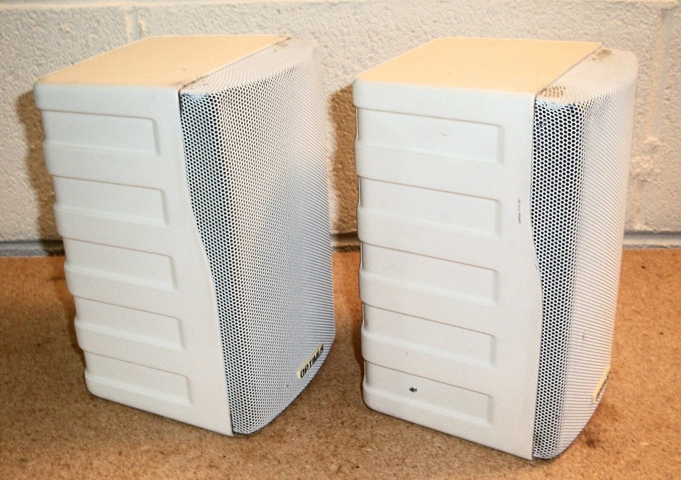 Lot of 2 Realistic Optimus PRO X7 White Metal Shielded Bookshelf ...