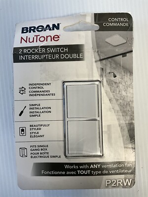 BROAN NuTone 2 ROCKER SWITCH Interrupteur Double #P2RW | eBay