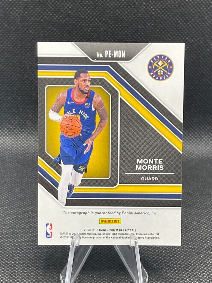 Monte Morris Auto 2020-21 Prizm Penmanship PE-MON Suns | eBay