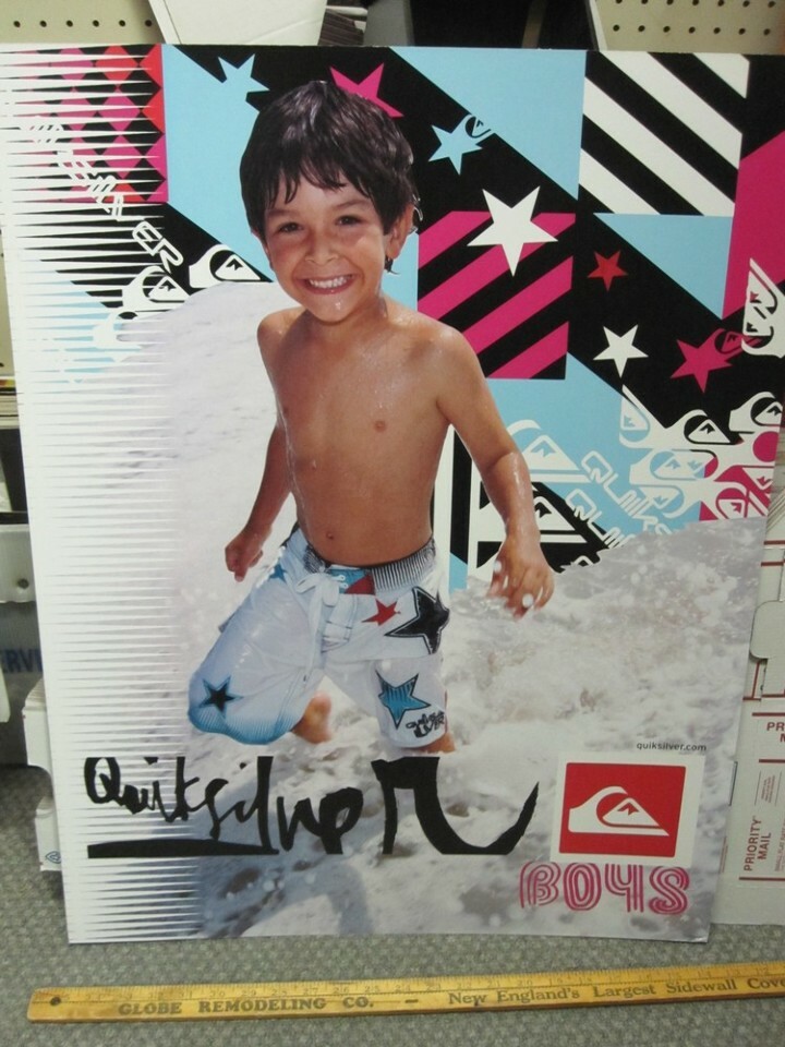 QUICKSILVER Surf Skateboard 2006 Boys BIG 2 Side Dealer Display New Old ...
