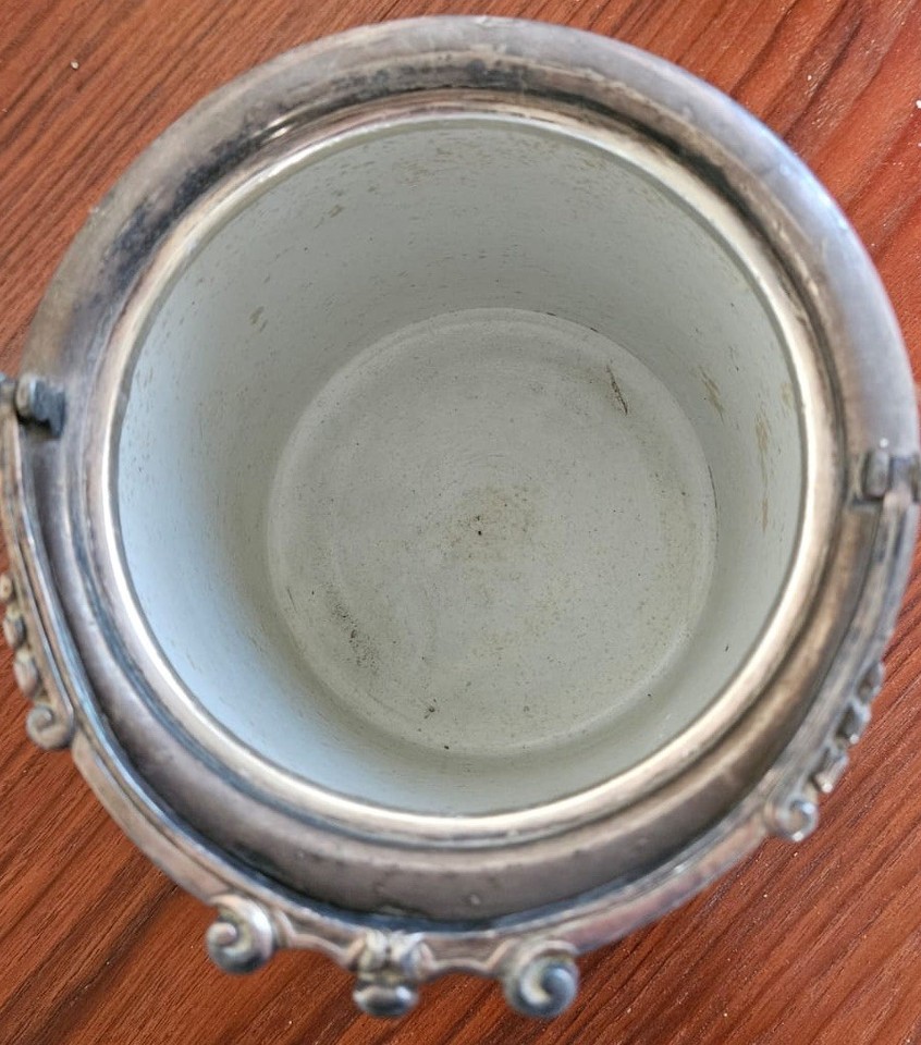 VINTAGE WEDGWOOD BLUE JASPERWARE BISCUIT BARREL, SILVER PLATE | eBay UK