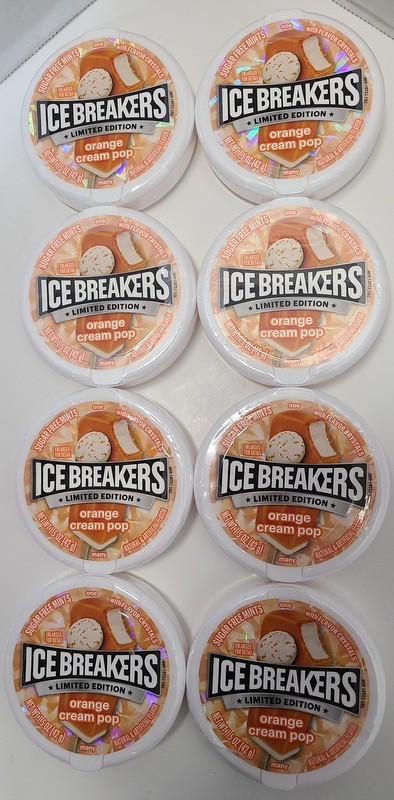 Ice Breakers Orange Cream Pop Sugar Free Mints Limited Edition 1.5oz ...