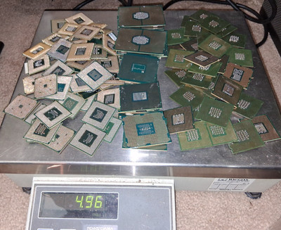 Lot 4.96 Lbs Mix CPU Pinned and Pinless Metal on top for Scrap Gold ...