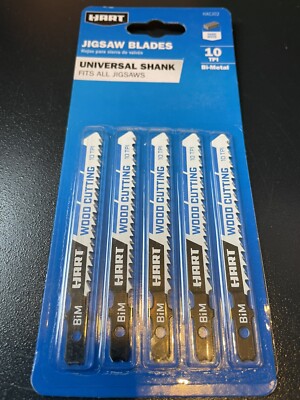 Hart 5pc Jigsaw Blades Hard Wood 10TPI HACJ02 “Universal Shank” Fits ...