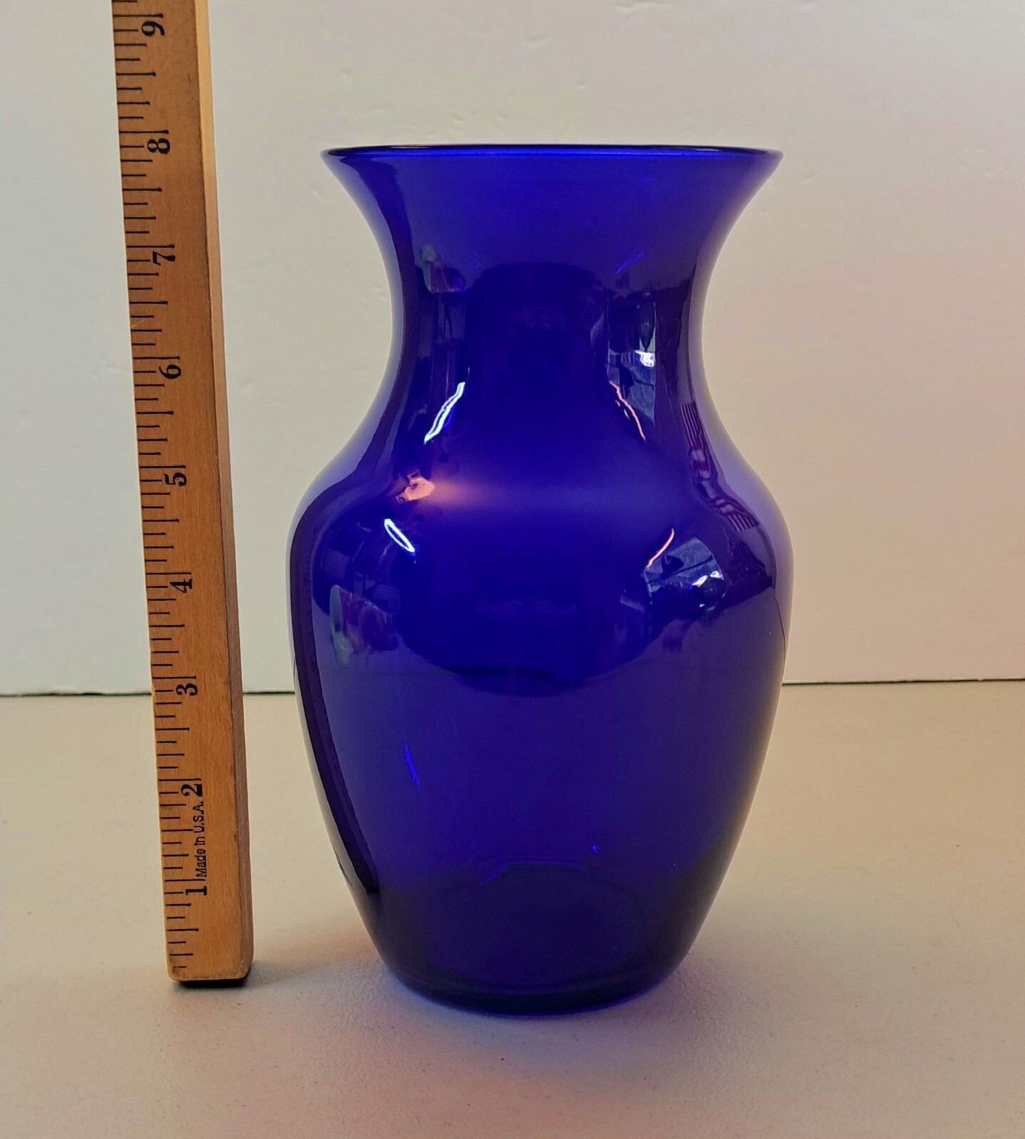 Vintage Libbey Glass Cobalt Blue 8" Flower Vase Libby | eBay
