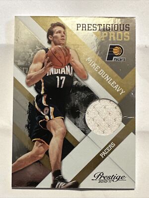 2010-11 Panini Prestige Mike Dunleavy Prestigious Pros Patch Gold Card ...