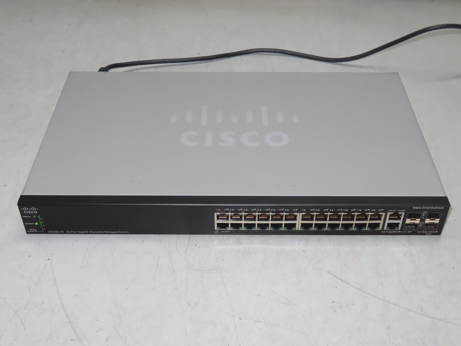 Cisco SG500-28 28-Port Gigabit Stackable Managed Network Switch SG500 ...