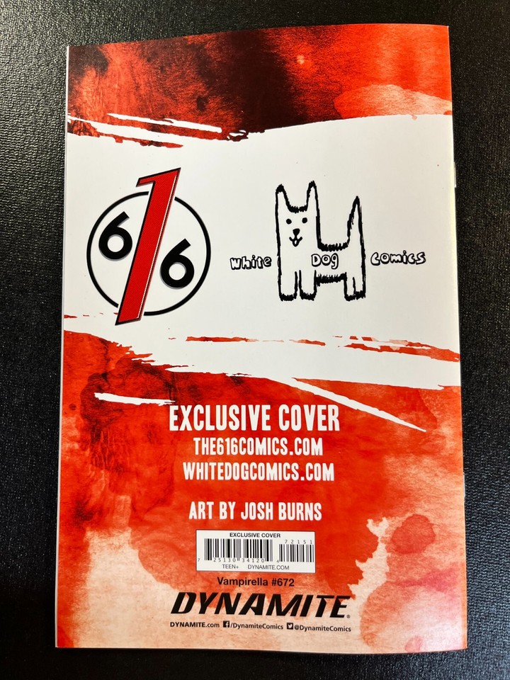 VAMPIRELLA 672 VARIANT VIRGIN JOSH BURNS RED HTF NM DYNAMITE ELVIRA ...