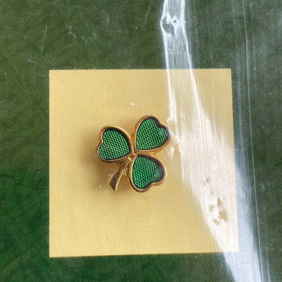 Irish Clutch Pin Green Three Leaf Clover Lapel Pin | eBay