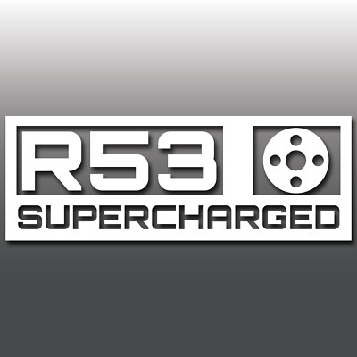 1x Mini Cooper S R53 Supercharged Car Vinyl Decal Sticker | JCW | GP ...