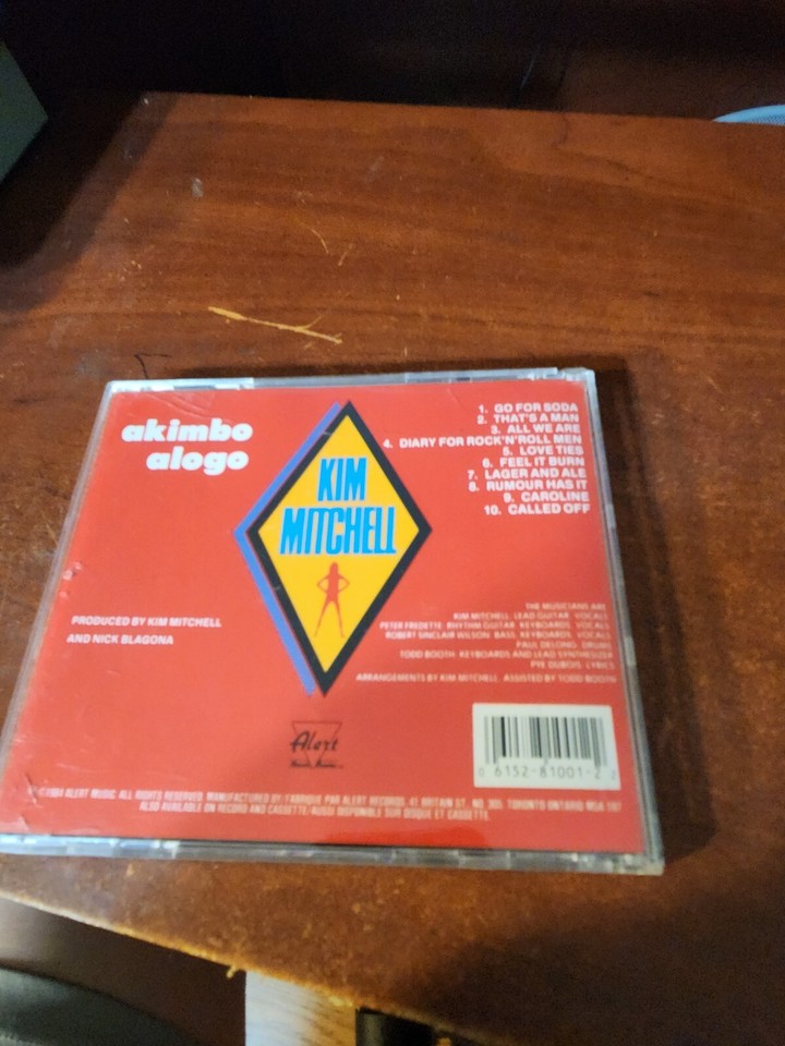 KIM MITCHELL AKIMBO ALOGO CD HAS NO FRONTSIDE PAPERWORK 61528100122 | eBay