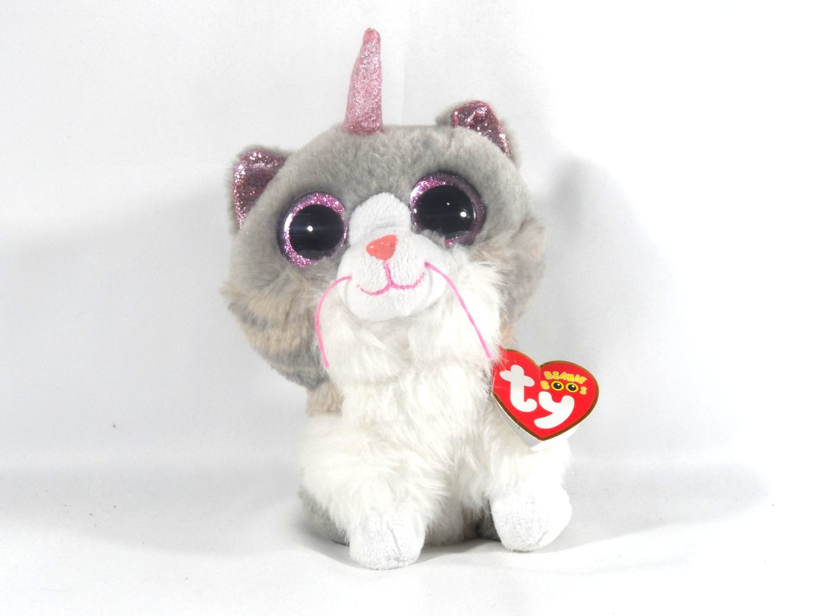 Ty Beanie Boos 36306 Asher The Grey Cat With Horn Boo Regular for sale ...