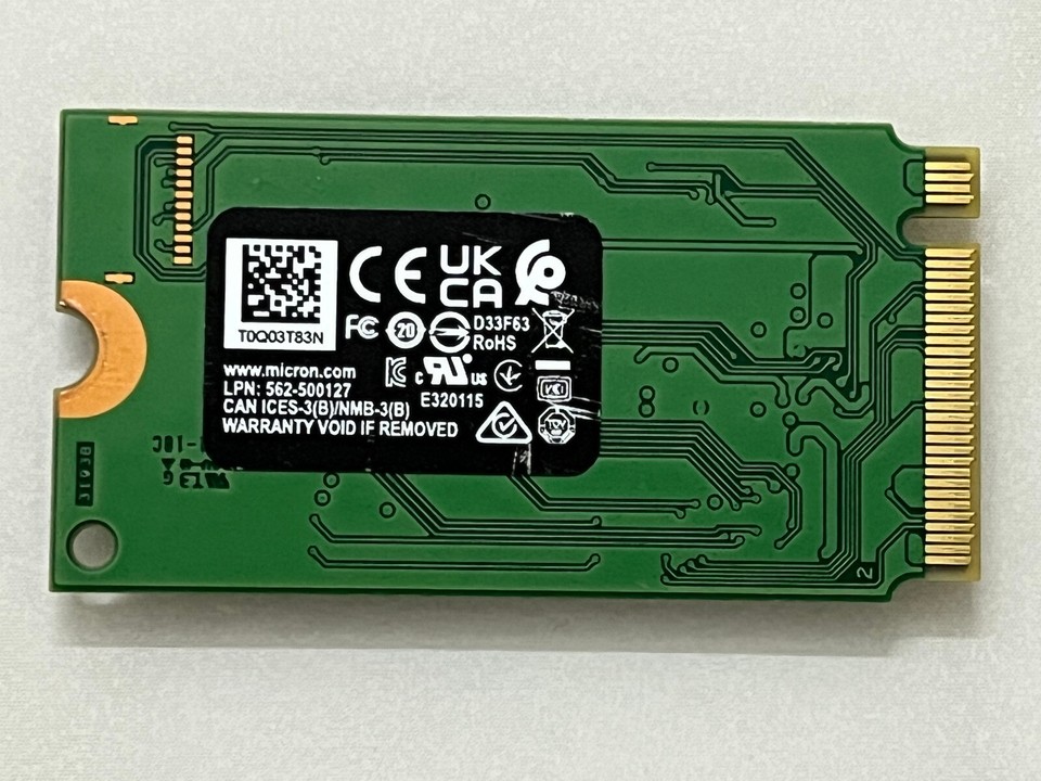 Micron 2450 M.2 2242 MTFDKCD512TFK 512GB PCIe Gen4x4 NVMe SSD Pyrite HP ...